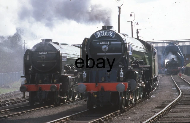 35MM RAILWAY SLIDE- Steam Locomotives 60532, 60163 & 63601 @ Barrow ...