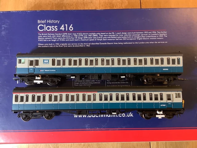 BACHMANN 31-377 BR Network Southeast Blue/Grey Class 416 2EPB 2 Car EMU ...