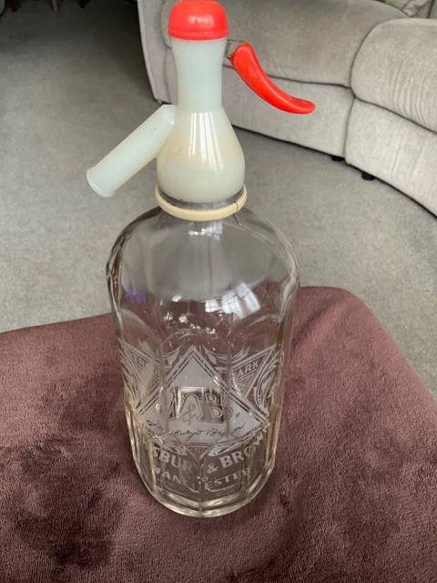 VINTAGE ACID ETCHED Soda Syphon - JEWSBURY & BROWN Ltd Manchester £15. ...