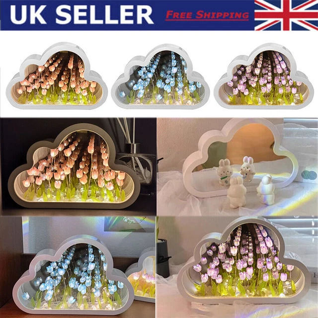 CLOUD TULIP NIGHT Light DIY Material Pack Handmade Mirror Flower Lamp ...