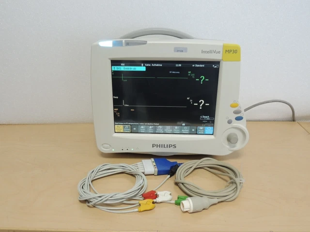 PHILIPS INTELLIVUE MP30 Patientenmonitor SpO2 EKG ECG (31128) EUR 340 ...