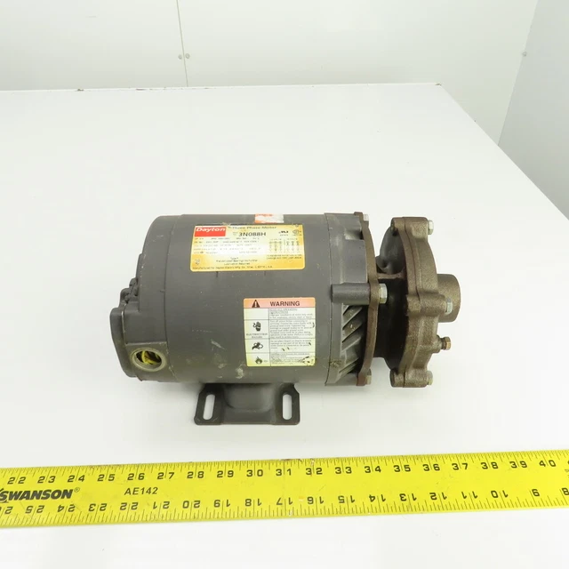 TEEL 1P836 3/4HP Horizontal Centrifugal Pump 3450RPM 230/460V 3PH ...