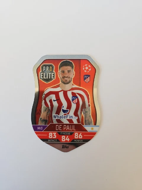 MATCH ATTAX 2022/23 22/23 Rodrigo De Paul Pro Elite Chrome Shield #Sh6 ...