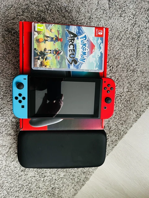 NINTENDO SWITCH NEON Console with Pokemon Legends Arceus Game and Carry ...