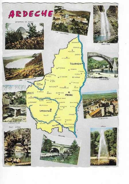 07 MULTI VIEW Map Of L Ardeche $1.46 - PicClick CA