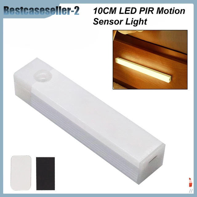 10CM LED STRIP Light Warm White Cabinet Closet Night Lamp PIR Motion ...