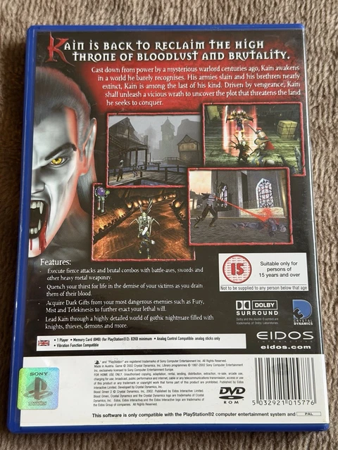 BLOOD OMEN 2 The Legacy Of Kain Series - Sony PlayStation 2, 2002 £20. ...