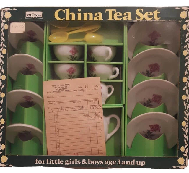 VTG 70'S CHILTON porcelain Child China Tea Set 19 pc set made Japan ...
