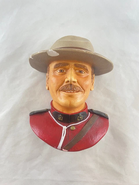 VINTAGE RCMP “CANADIAN Mountie” Chalkware Head by Legend Lane Jan ...