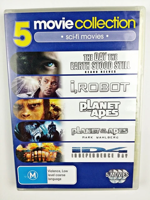 5 MOVIE COLLECTION DVD i Robot / Planet of the Apes / Independence Day ...