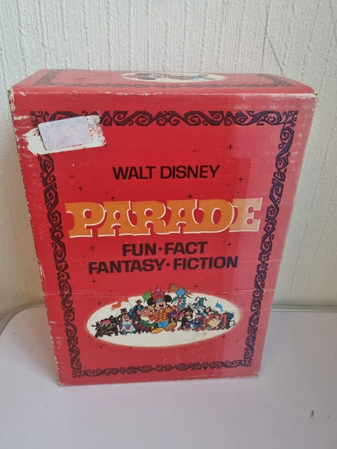 VINTAGE 1970'S WALT Disney Parade Fun Fact Fantasy Fiction 4 Books Box ...