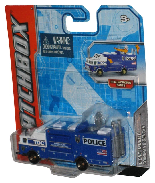 MATCHBOX WORKING RIGS (2021) Blue & White E-One Mobile Command Center ...