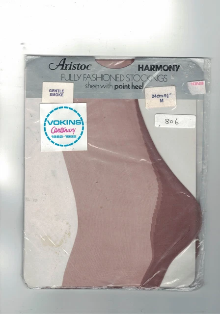 VINTAGE ARISTOC HARMONY Fully Fashioned Seamed Stockings Size 9.5 ...