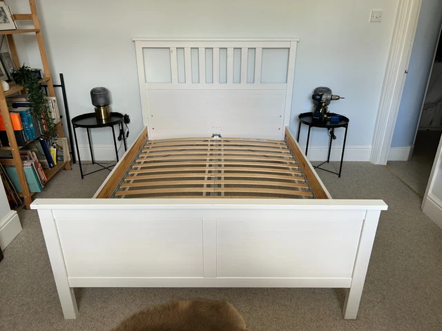 IKEA WHITE HEMNES Double Bed Frame (No Mattress) £82.85 - PicClick UK