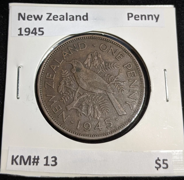 NEW ZEALAND 1945 Penny KM# 13 #018 #32A $5.00 - PicClick AU