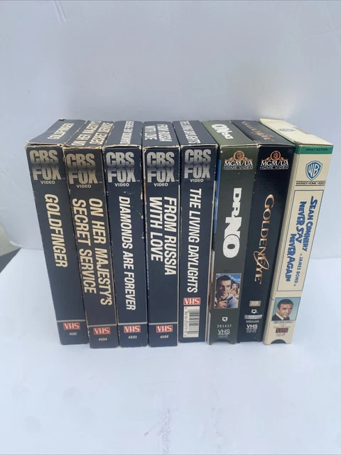 JAMES BOND 007 CBS FOX Video VHS lot x8 ~ Grey Box + £16.91 - PicClick UK