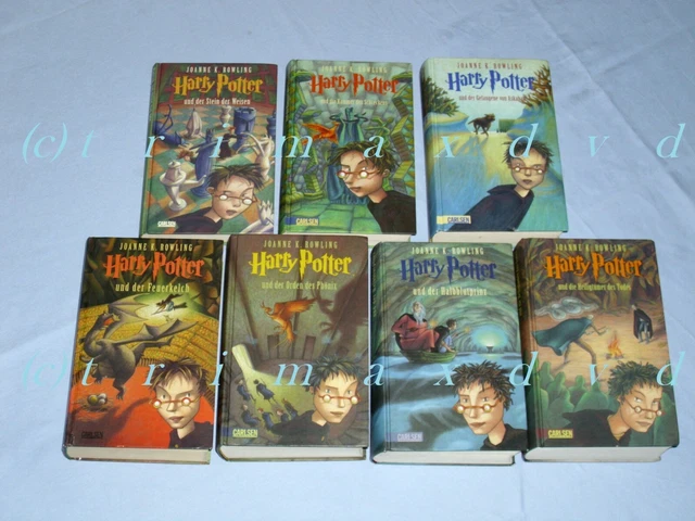 HARRY POTTER BAND 1-7 komplett Band 1-7 ALLE gezacktes Cover ...