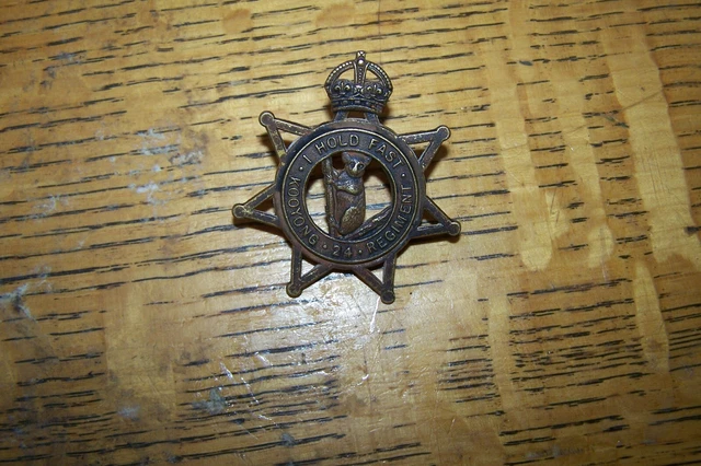 ORIGINAL WW2 AUSTRALIAN army hat badge kooyong regiment i hold fast ...