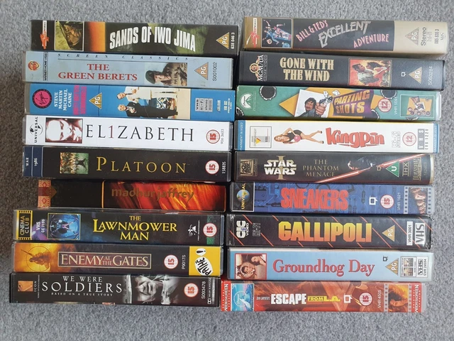 18X 1980'S 1990'S VHS Video Tapes Bundle Job Lot Cert 15 and PG EUR 23 ...