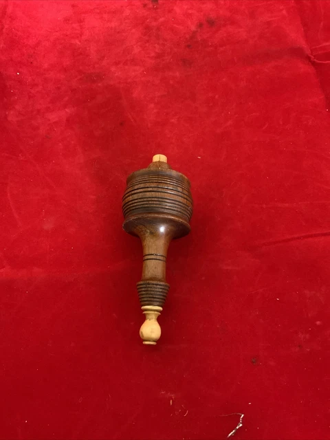 ~ANTIQUE CARVED WOOD Push Button Maid Servant Butler Call Bell ...