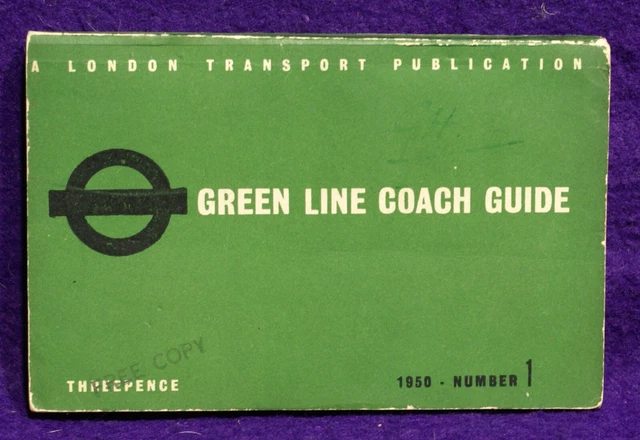 LONDON TRANSPORT GREEN LINE BUS COACH MAP TIMETABLE No.1 1950 £25.00 ...