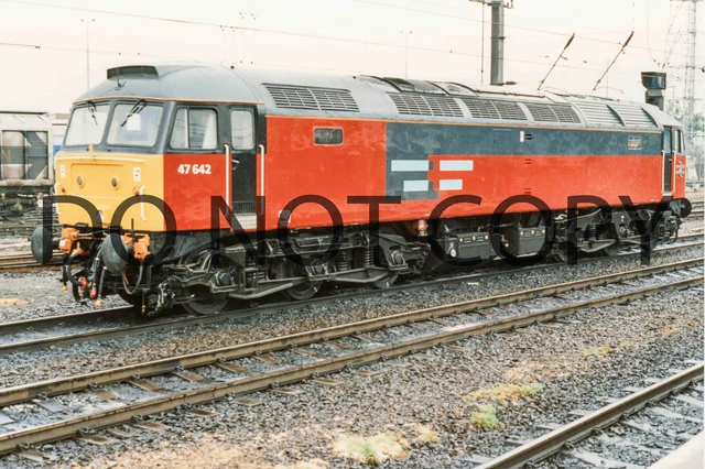 UK DIESEL TRAIN Railway Photograph Of Class 47 Loco 47642. Rm47-1895 £1 ...