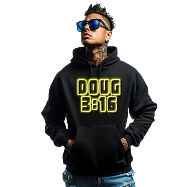 NEUF ART SOCIETY X Doug Townson Doug 3:16 Noir/Jaune Capuche SMALL ...