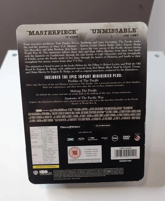 THE PACIFIC COMPLETE Collectors Steel Tin Case 6-Disc DVD Box Set HBO ...