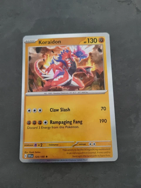 POKÉMON TCG KORAIDON Scarlet & Violet Base Set 124/198 Reverse Holo Holo Rare $2.09 - PicClick AU