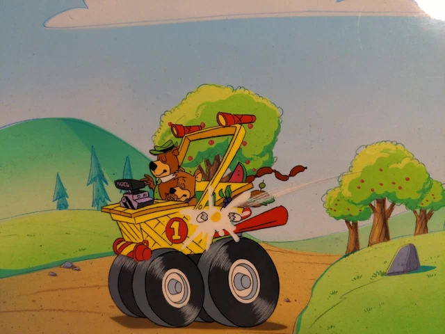 WACKY RACES ANIMATION cel Hanna-Barbera cartoons Yogi Bear and Boo-boo ...