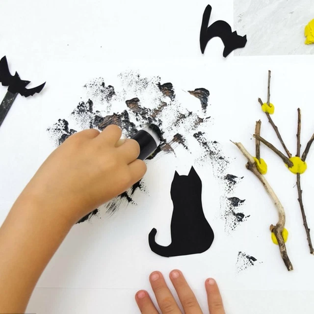 32PCS FINGER SPONGE Daubers with Storage Box Washable Ink Daubers for ...