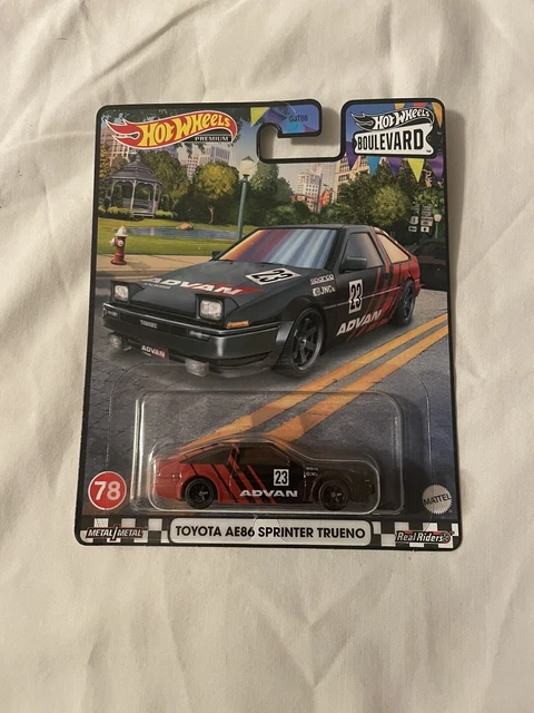 HOT WHEELS BOULEVARD Premium 2023 Toyota AE86 Sprinter Trueno Black Red ...