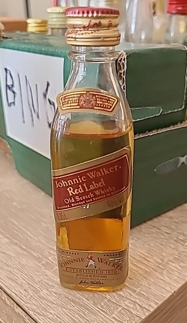 JOHNNIE WALKER RED Label, 0,05l, 40%, Miniatur Alte Abfüllung EUR 9,50 ...