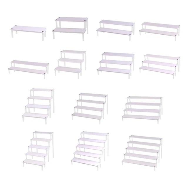 WOODEN DISPLAY STAND Step Ladder Practical Tiered Display Cabinet ...