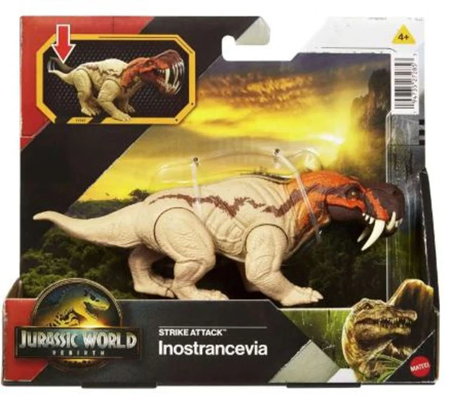 JURASSIC WORLD REBIRTH - STRIKE ATTACK Inostrancevia - MATTEL DINOSAUR ...