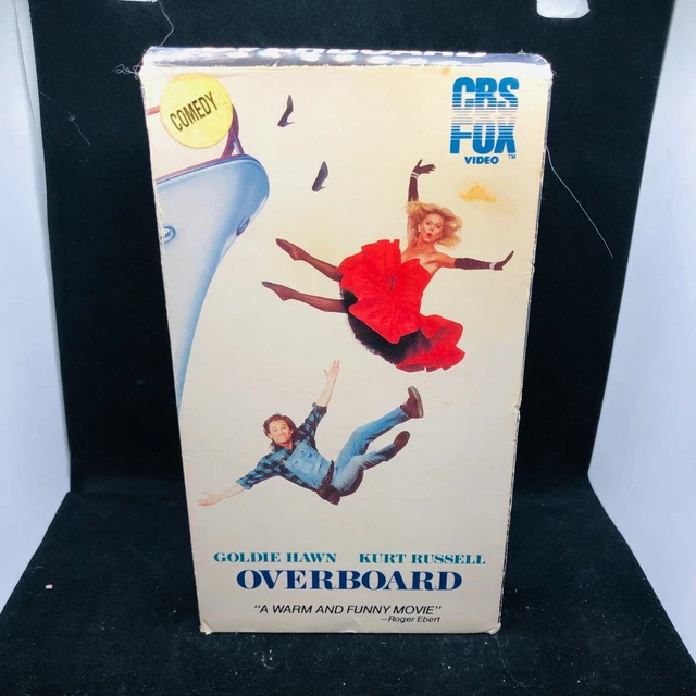 OVERBOARD VHS COMEDY Movie Goldie Hawn Kurt Russell CBS Fox Video Rated ...