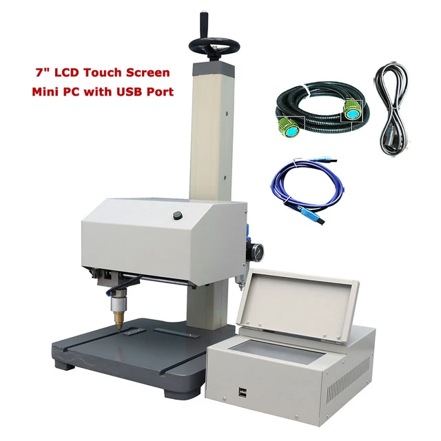 7& TOUCH SCREEN Pneumatic Dot Peen Metal Print Integrated Marking ...