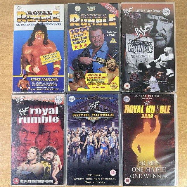 WWF WWE ROYAL Rumble 1989/1990/1999/2000/2001/2002 Wrestling VHS Tapes ...