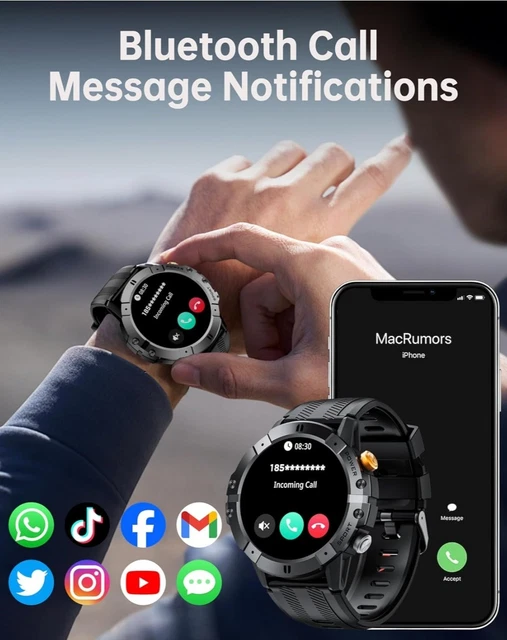 OUKITEL SMART WATCH for Men,Answer/Make Call,1.52" HD Screen,Fitness ...