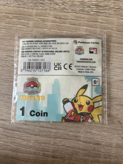 2025 POKÉMON WORLD Championships Pikachu Metal Coin, Pokemon Center ...
