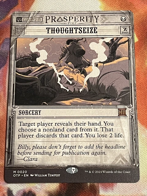 THOUGHTSEIZE MTG OUTLAWS of Thunder Junction Breaking News Mythic quasi ...