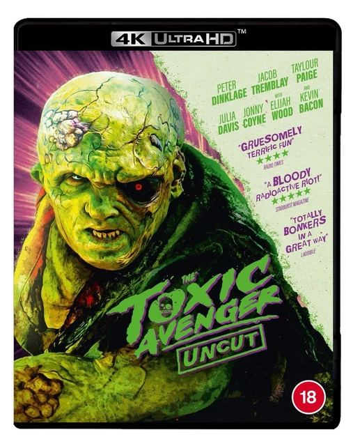 4K THE TOXIC Avenger Uncut Remastered Uhd Blu-Ray Peter Dinklage New ...