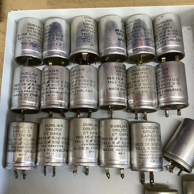 VINTAGE DUBILIER DRILITIC Capacitor 16-8uF 500V - Valve Amp - 1 Piece ...