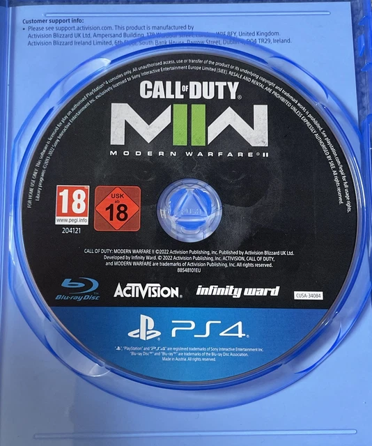 CALL OF DUTY Modern Warfare II Modern Warfare 2 MW2 (PS4, 2022) £15.74 ...