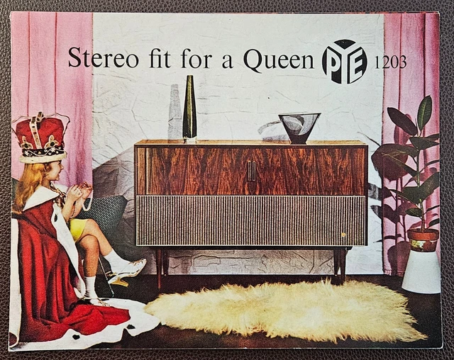 1960S PYE 1203 Stereogram Brochure - "Stereo Fit for a Queen" £9.99 ...