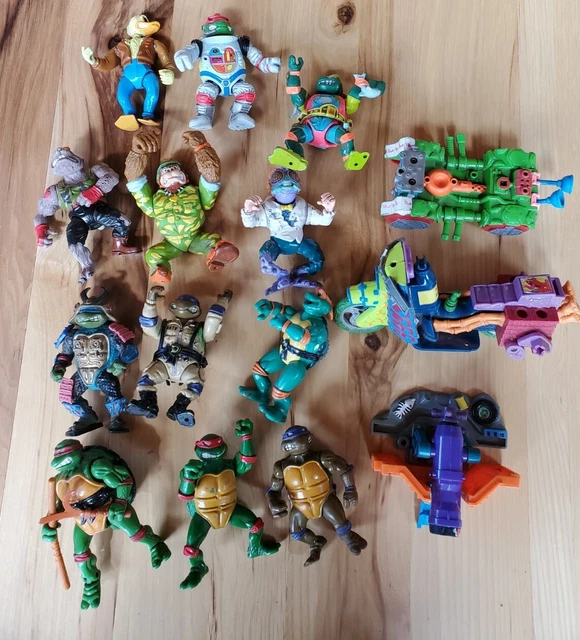 TMNT ACTION FIGURES Lot of 15 Teenage Mutant Ninja Turtles 80s 90s ...