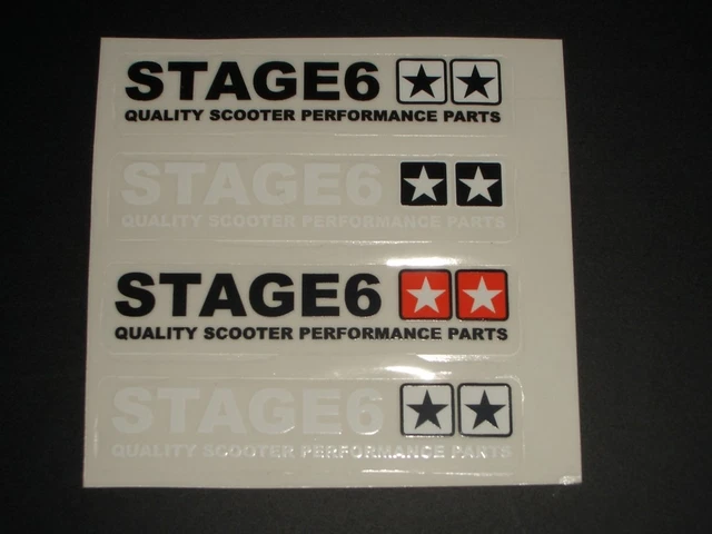 STAGE 6 AUFKLEBER Sticker Schriftzug Roller Tuning Decal Bapperl Kleber ...