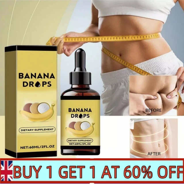 60ML BANANA DROPS Supplement Extract Liquid Slimming Drops Fat Burner ...