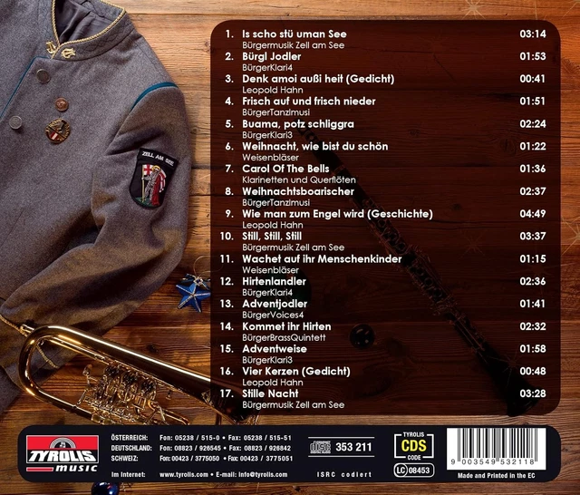 BÜRGERMUSIK ZELL AM See Is Scho Stü Uman See-Musik Für Den Advent (CD ...