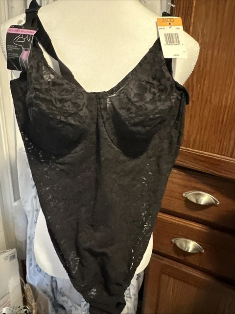 BALI WOMEN'S BODY Shaper Lace 'N Smooth Firm-Control Built in Bra 36DD ...